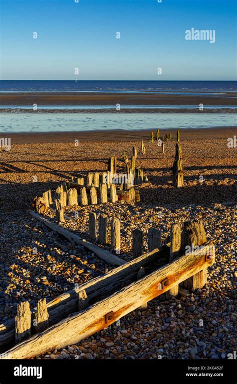 Rye East Sussex Groynes Remains Of Wooden Groynes On Rye Beach Rye