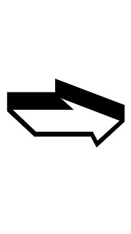 Front Tilted Shadowed White Rightwards Arrow Unicode Alt Code LaTeX Copy Paste