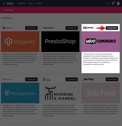 Connecting To Woocommerce Sello