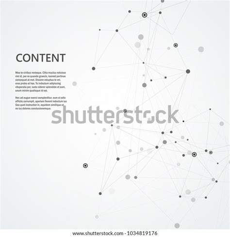 Abstract Polygonal Structure Connecting Dots Lines Stock Vector