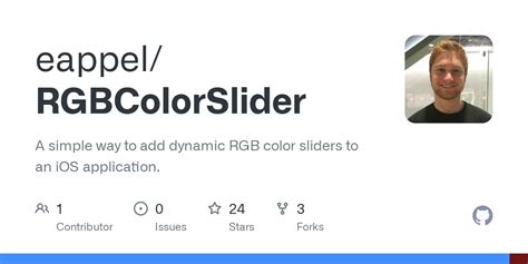 Github Eappelrgbcolorslider A Simple Way To Add Dynamic Rgb Color Sliders To An Ios Application