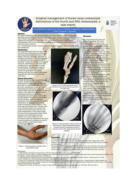 Pdf Surgical Management Of Dorsal Carpo Metacarpal Dislocations Of