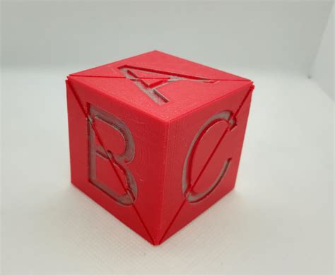 3d Printable Tetrahedral Dissection Of The Cube Cube Puzzle・cults