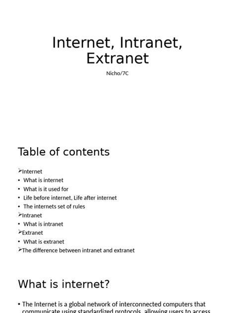 Internet Intranet Extranet Pdf Computers