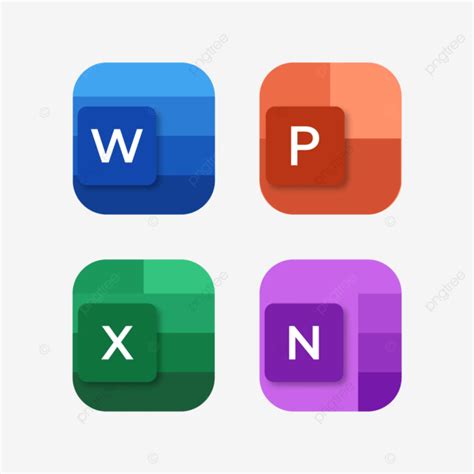 Ms Icon Set Vector Design Ms Office Icon Microsoft Png And Vector