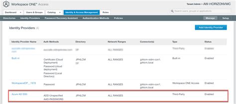 Integrating Azure Active Directory With Vmware Workspace One Access As