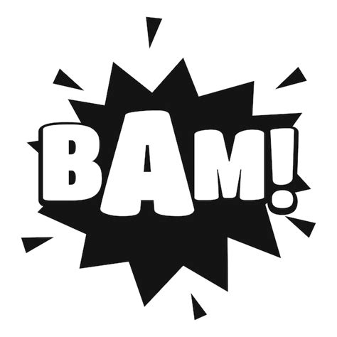 Icône De Bande Dessinée Boom Bam Illustration Simple De Licône De