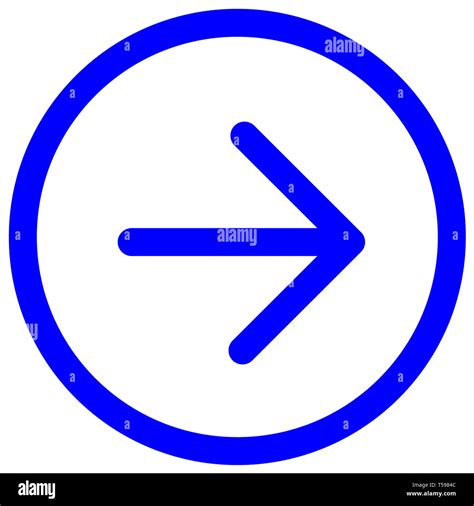 Blue Arrow Pointing Right Direction Symbol Blue Directional Arrow Sign Icon Flat Right Arrow