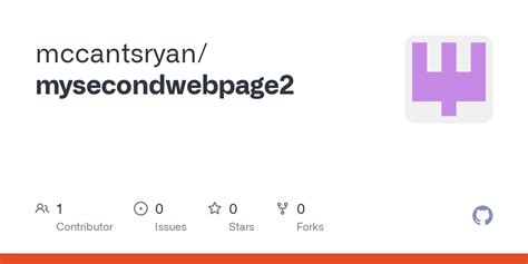 Github Mccantsryanmysecondwebpage2