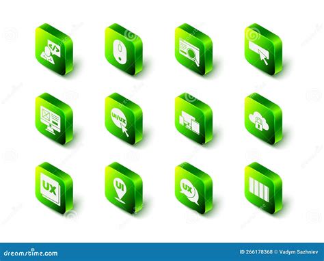 Set Computer Mouse Ui Or Ux Design Cloud Computing Lock Color Palette Guide Monitor Mobile