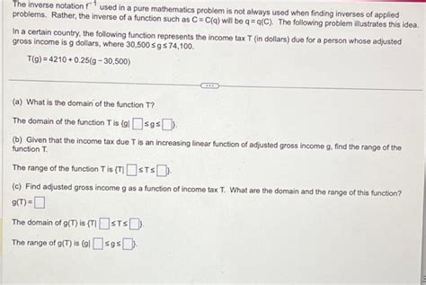 Solved The Inverse Notation F−1 Used In A Pure Mathematics