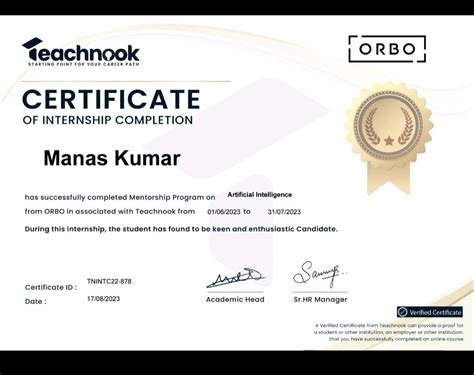 Manas Kumar On Linkedin Ai Machinelearning Internship Teachnookpvtltd