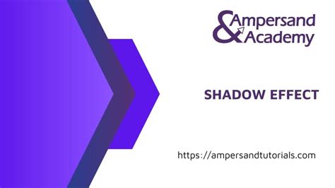 shadow effect ampersand tutorials