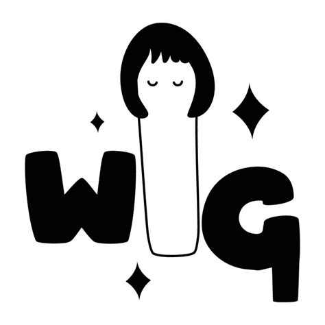 Trendy Female Wig 35020351 Vector Art At Vecteezy