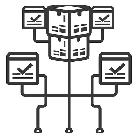 Stacked Boxes With Checkmarks And Connections Premium Ai Generated Vector