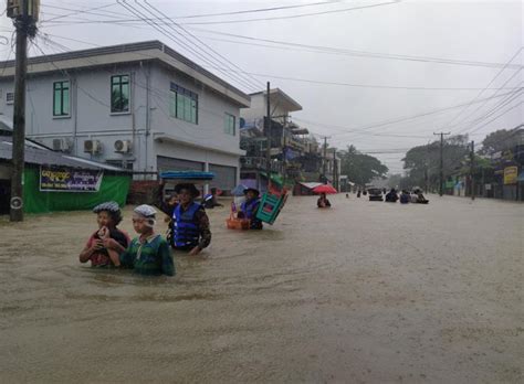 ပဲခူးတိုင်းဒေသကြီးအတွင်း မိုးသည်းထန်စွာရွာသွန်းမှုကြောင့် ရန်ကုန
