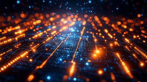 Exploring The Intricacies Of Quantum Computing In Vibrant Light Patterns Generative Ai Stock