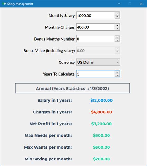 Github Nassimessaidi Salary Calculator Gui Python And Pyqt Simple Gui For Salary Calculator