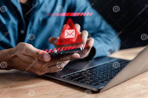 Alert Email Inbox And Spam Virus With Warning Caution For Notification