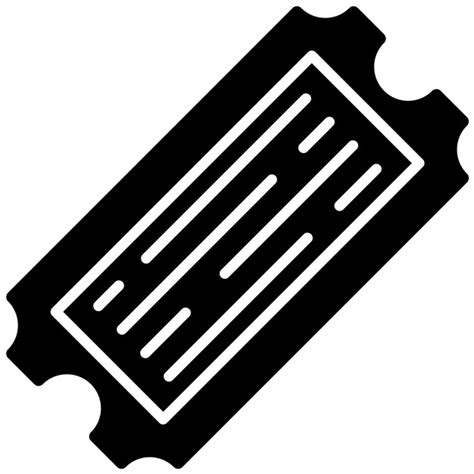 Premium Vector Ticketing Glyph Solid Black Illustration