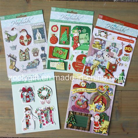 Customize 3d Dimensional Scrapbook Handmade Paper Stickers Christmas 3d