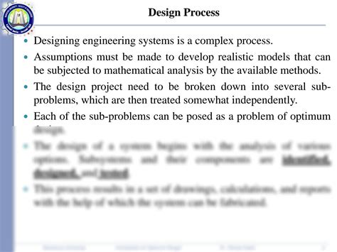 SOLUTION Optimum Design Problem Formulation Studypool