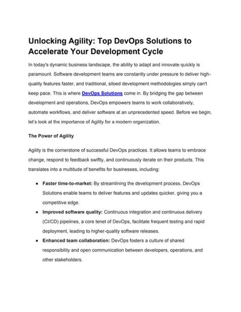 Empowering Your Business Through Devops Excellence Pdf