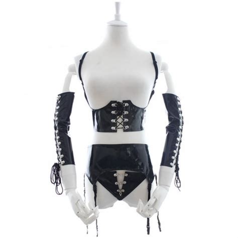 Sexy Lingerie Sexy Leather Bodysuit Bdsm Leather Dress Dominatrix Costume