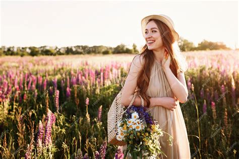 Girl In Flower Field Photography