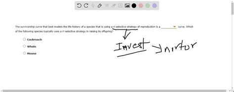 Solved The Survivorship Curve That Best Models The Life History Of A Species That Is Using K