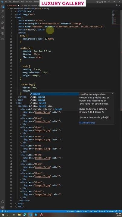 Lập Trình Image Gallery Với Html Css Và Locomotive Scroll Shorts Locomotive Youtube