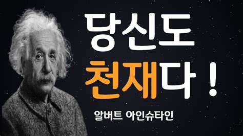 천재 물리학자 아인슈타인 자신감을 주는 명언 아인슈타인 명언 오디오북 Youtube