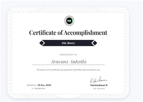 Codegnan Python Hackerrank Sql Certification Success Sravani