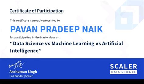 Datascience Machinelearning Ai Scaler Pavan Naik