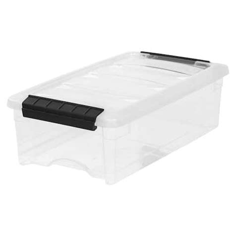 IRIS 5 Qt Stack And Pull Storage Box In Clear Walmart