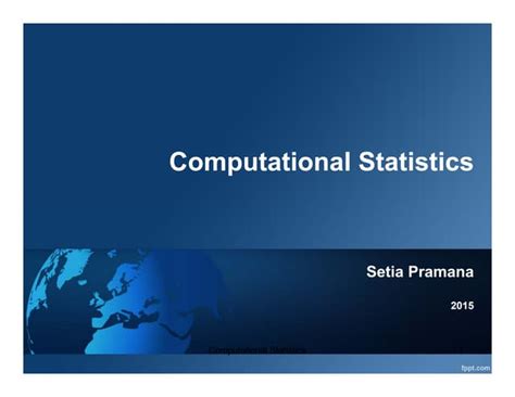 Introduction To Computational Statistics Pdf