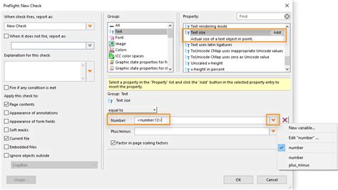 Preflight Variables Acrobat Pro