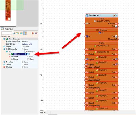 connect two arduinos using i2c communication visuino visual