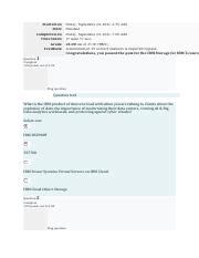 IBM Storage For IBM Z Level 1 Quiz Pdf Started On State Completed On Time Taken Grade Feedback