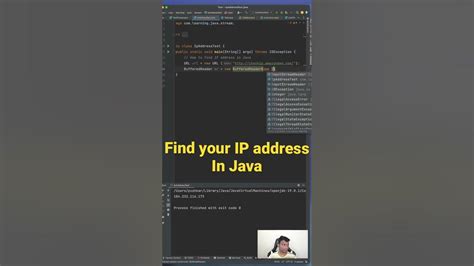 Find Your Ip Address In Java Program Youtube