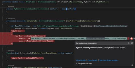 Multiple Iservice Implementations Causing Systemdividebyzeroexception In