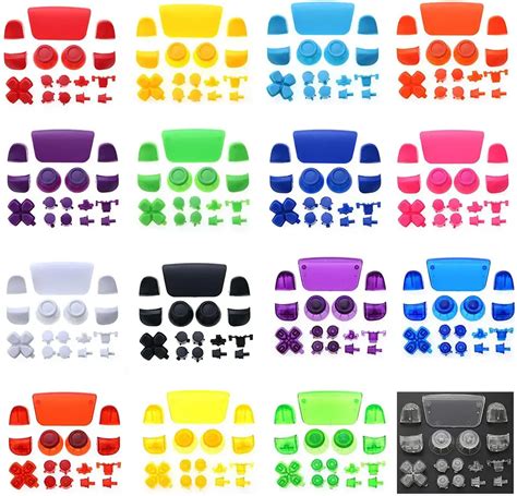 مجموعه دکمه‌های کامل برای جوی استیک‌های Ps5 Dpad R1 L1 R2 L2 کلیدهای جهت کلید Abxy درپوش دکمه