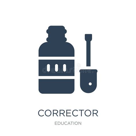Corrector Icon In Trendy Design Style Corrector Icon Isolated On White