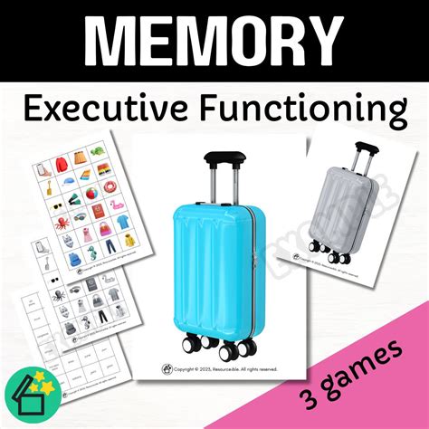 Working Memory Executive Functioning Printable Game Holiday Resourceible