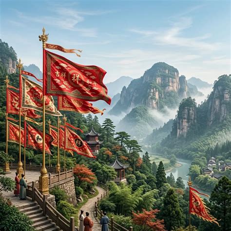 Bright Red Flags In Chinese Art Ai Art Generator Easy Peasy Ai