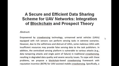 A Secure And Efficient Data Sharing Scheme For Uav Networks Integration Of Blockchain And