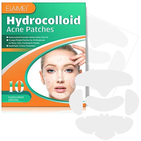 10pcsbox Hydrocolloid Acne Patch Forehead And Cheeks Pimple Patches