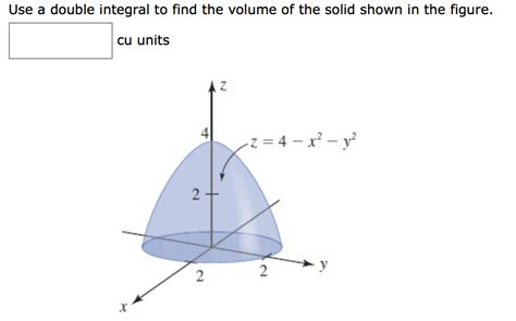 Volume Using Double Integral