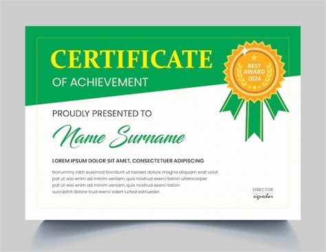 Premium Vector Vector Certificate Template Design