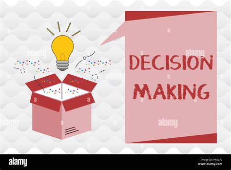 Handwriting Text Decision Making Concept Meaning The Act Of Deciding Between Two Or More